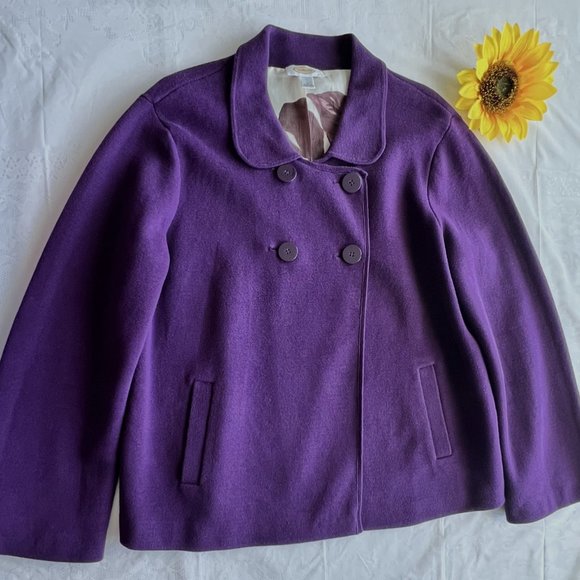 Talbots | Jackets & Coats | Talbots Double Breasted Jacket Purple 4 ...